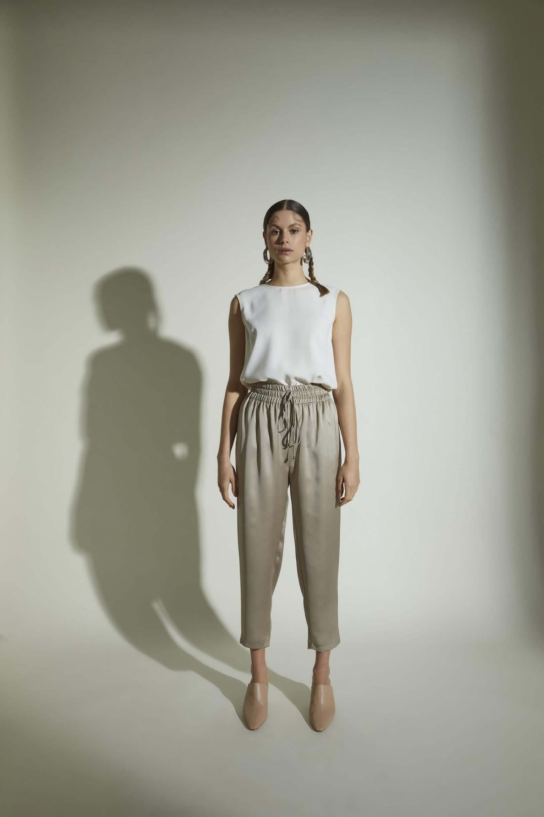 Elastic Waist, Piping Trousers